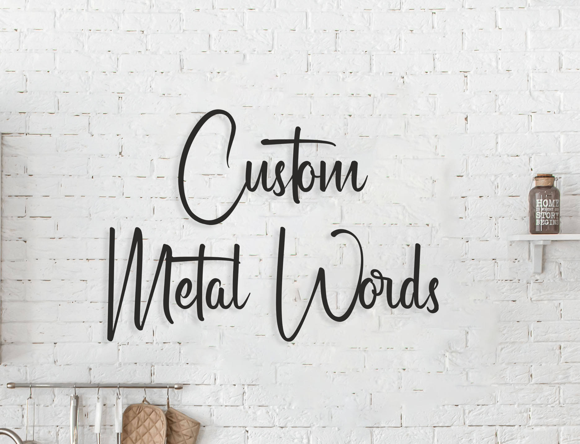 Custom Metal Words, Your Custom Text, Cursive Words for the Wall ...