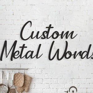 Metal Letters for Wall, Custom Metal Words, Black Metal Letters - Etsy