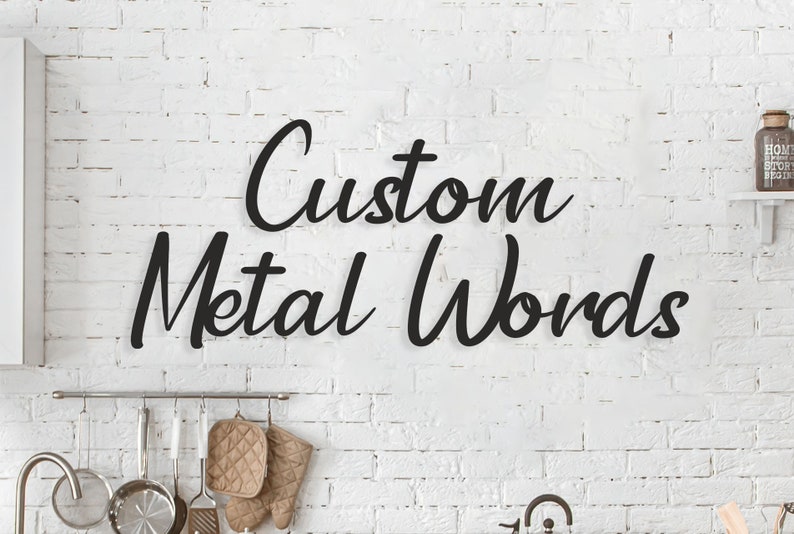 Metal Letters for Wall, Custom Metal Words, Black Metal Letters - Etsy