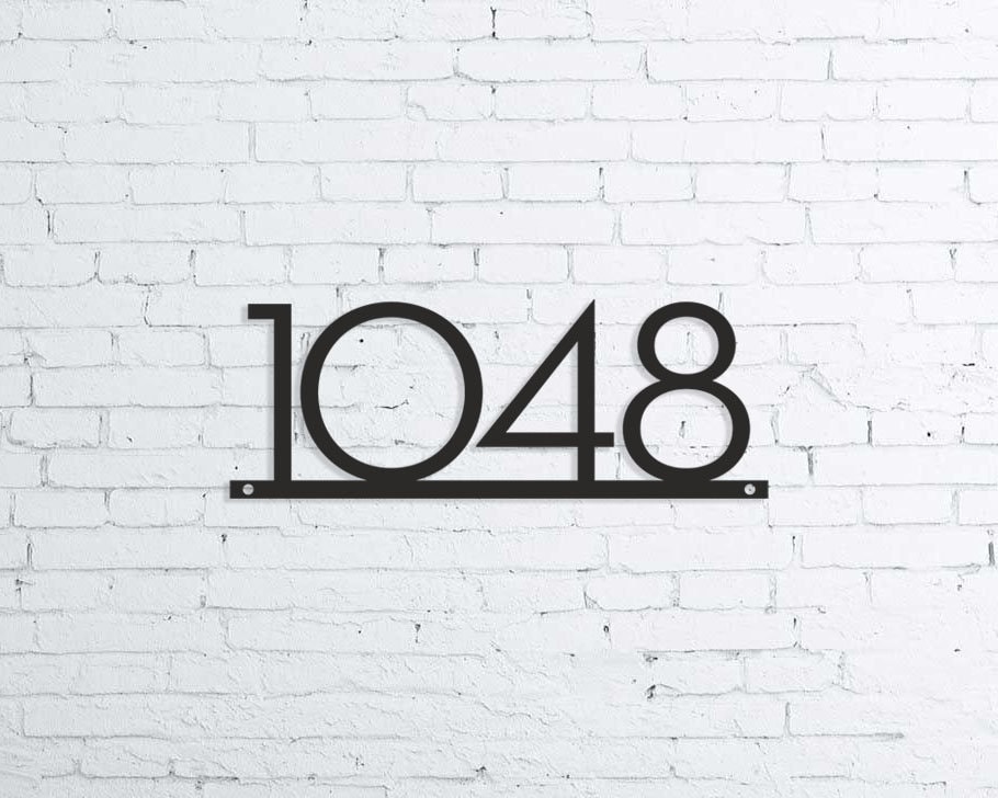 Large House Number Address Sign, Modern House Numbers, Metal Address ...