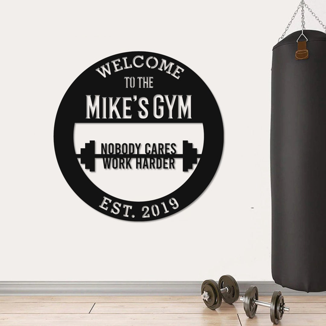 Personalized Home Gym Signs for Workout - Custom Gym Wall Art - Gym ...