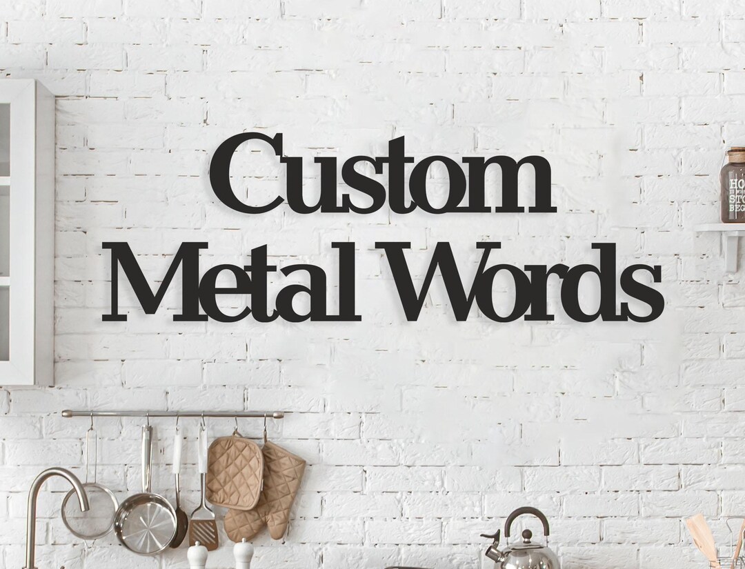Custom Metal Words, Your Custom Text, Cursive Words for the Wall ...