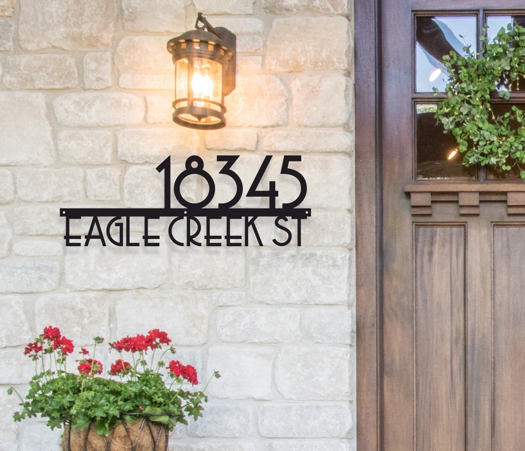 Large House Number Address Sign, Address Plaque, Metal Address Sign ...