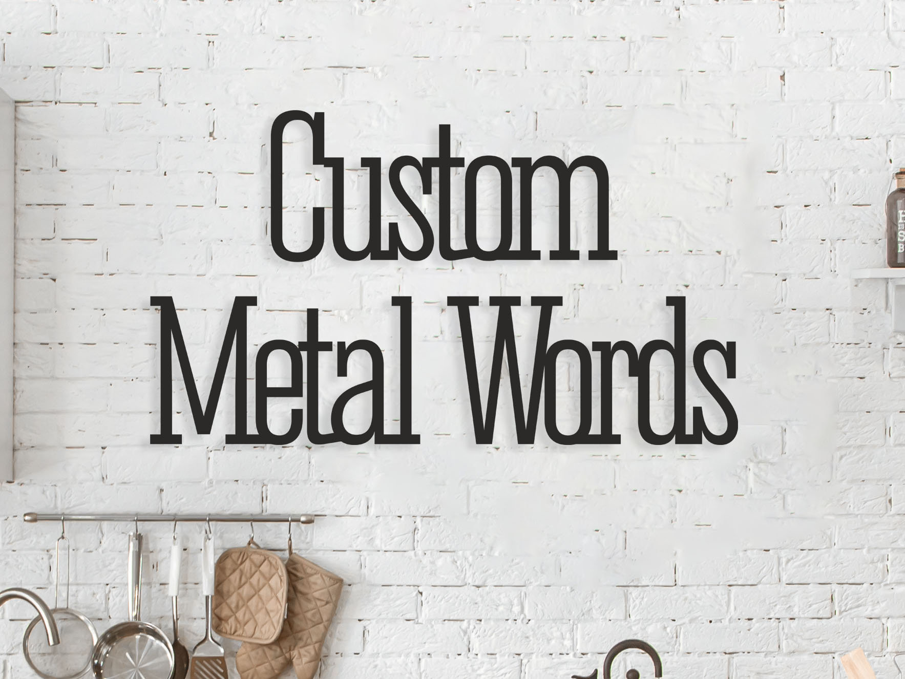 Custom Metal Words, Your Custom Text, Metal Words for the Wall, Modern ...