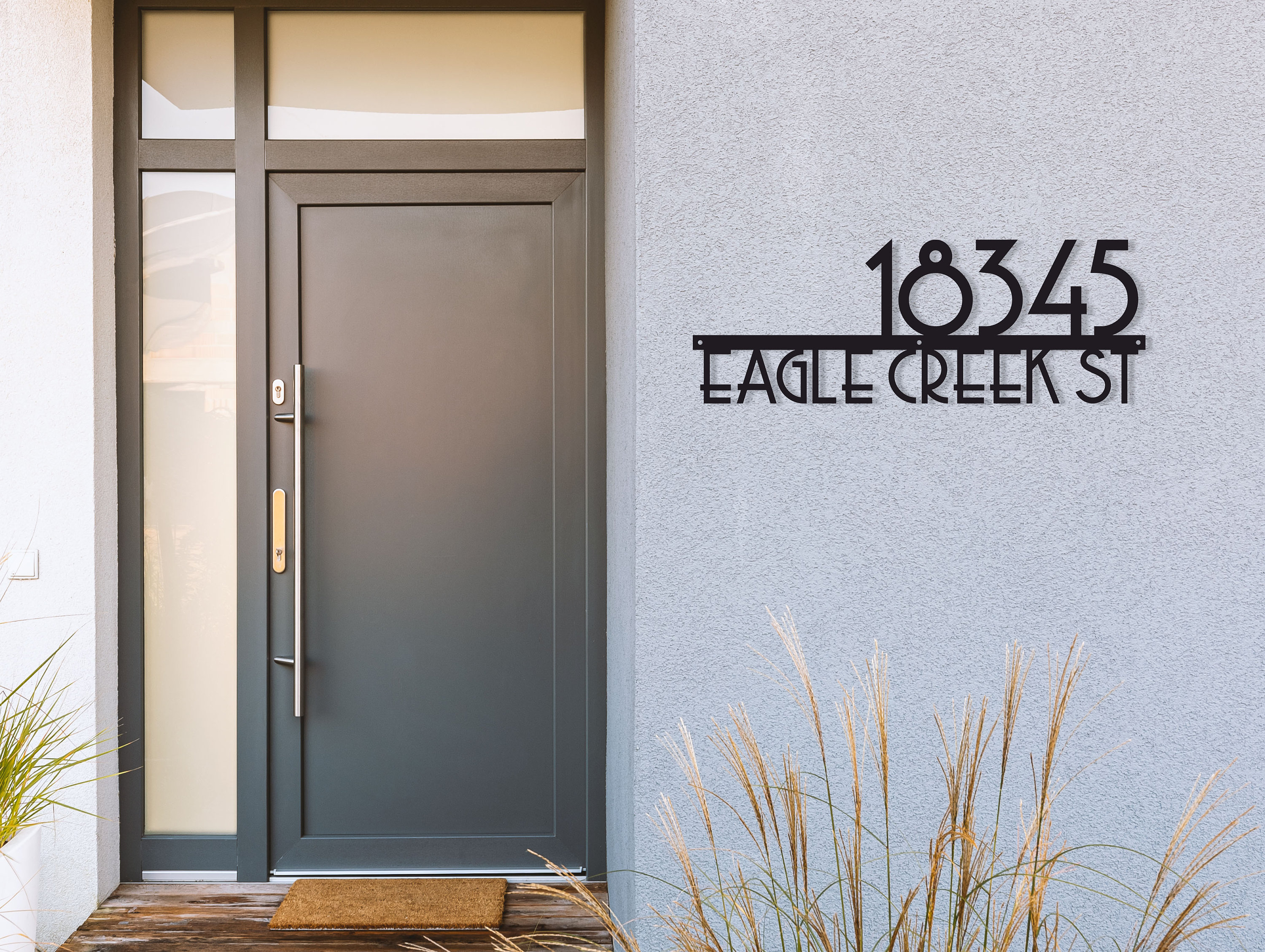 Large House Number Address Sign, Address Plaque, Metal Address Sign ...