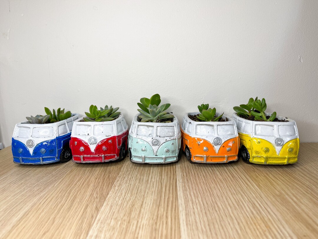 Vintage Concrete Kombi Van Planter - Etsy