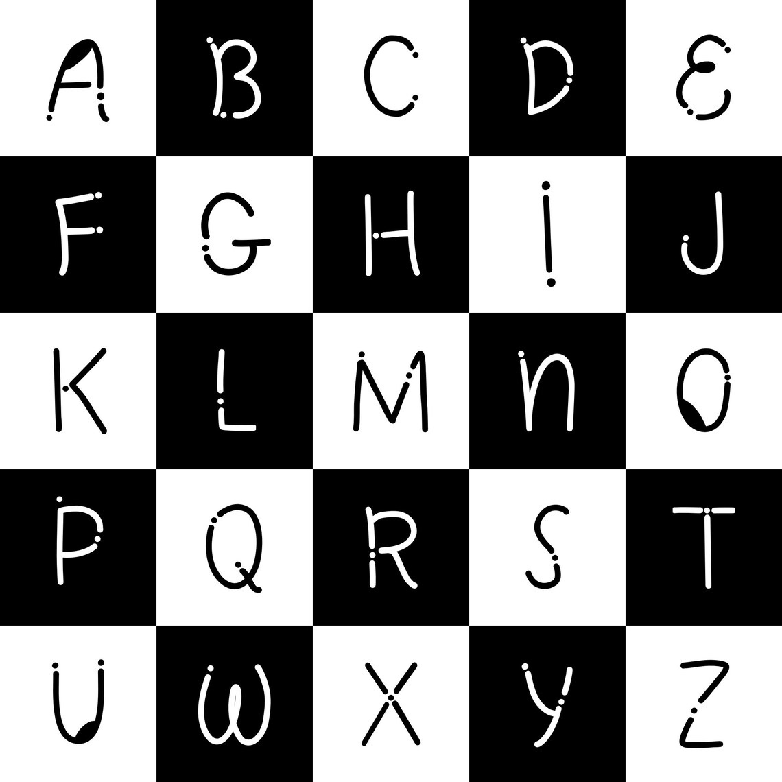 Dot Hand Drawing Font Dot and Dashed Line, for Kid ,for School , Cute ...