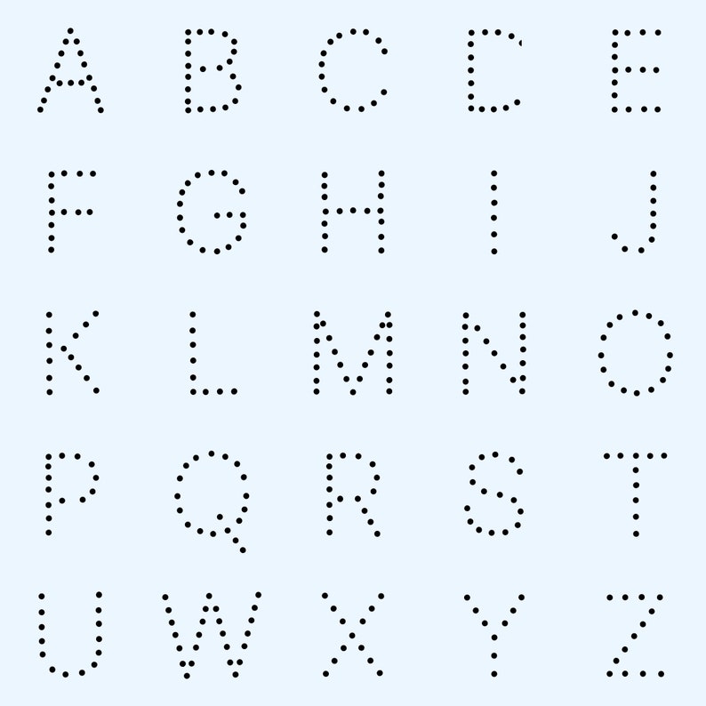 Dot Hand Drawing Font Dot and Dashed Line, for Kid ,for School , Cute ...