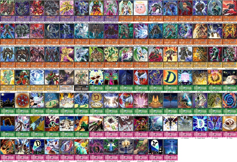 Aster Phoenix Deck 108 Cards Destiny HERO Anime Orica - Etsy Ireland