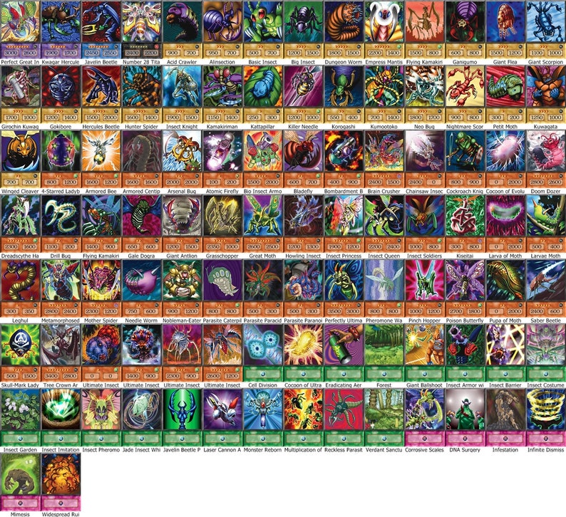 Weevil Underwood Deck 100 Cards Great Moth Anime Orica - Etsy