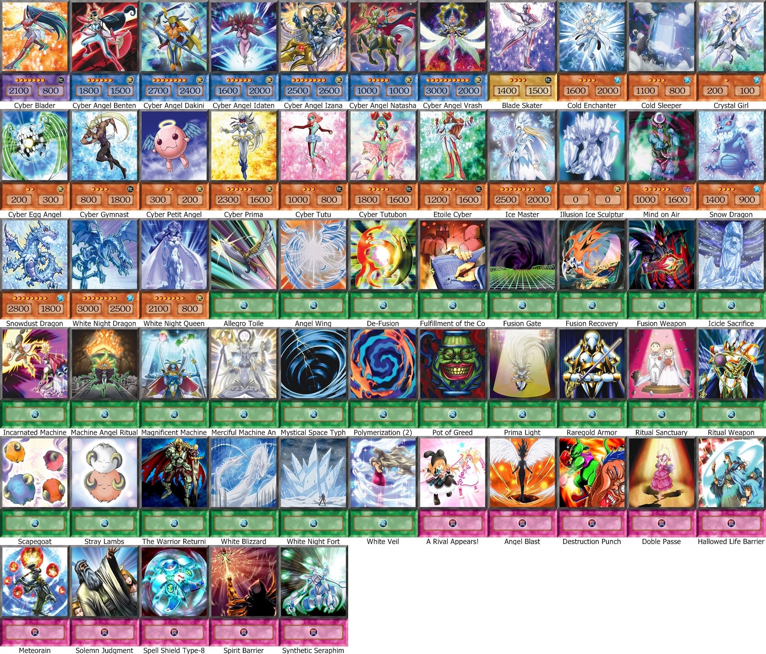 Alexis Rhodes Deck 60 Cards Cyber Tutu Anime Orica Etsy