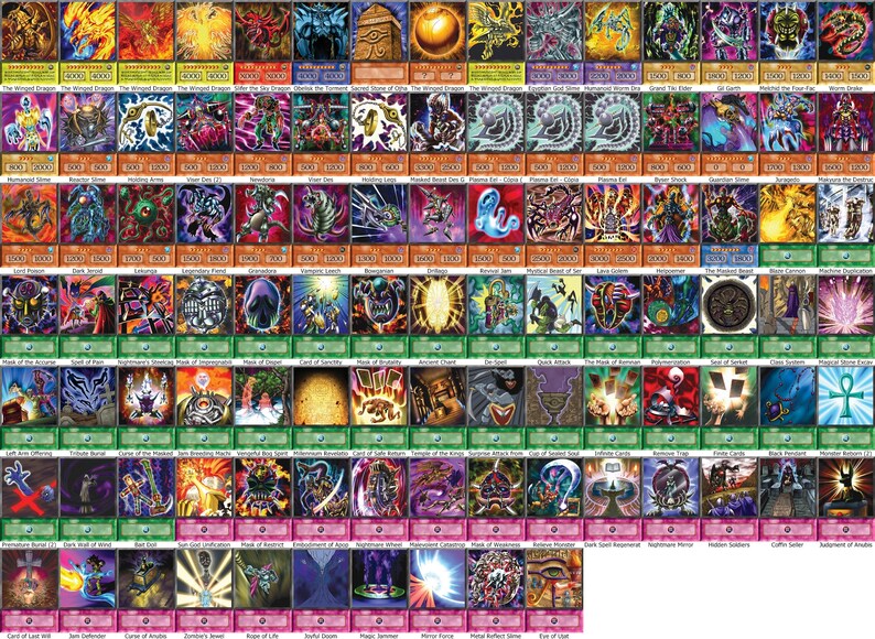 Marik Ishtar Deck 100 Cards Yami Marik The Winged Dragon Etsy