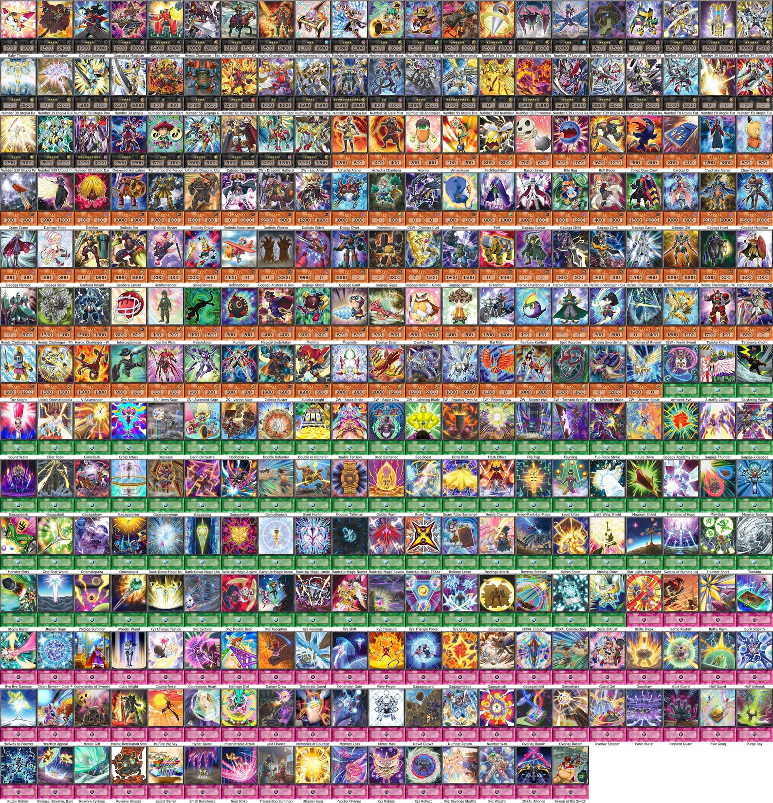 Yuma Tsukumo Deck 289 Cards Anime Orica - Etsy Australia