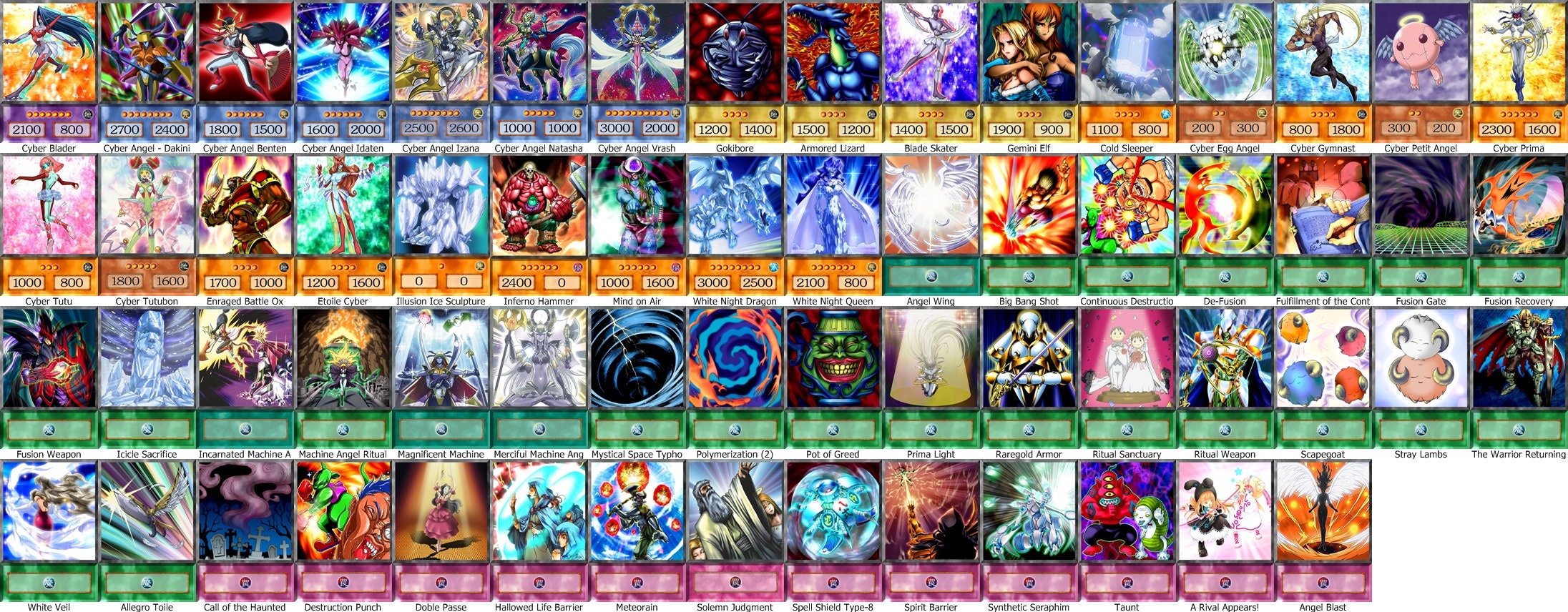 Toys & Games Games & Puzzles 62 fake cards Cyber Tutu Anime Orica ...