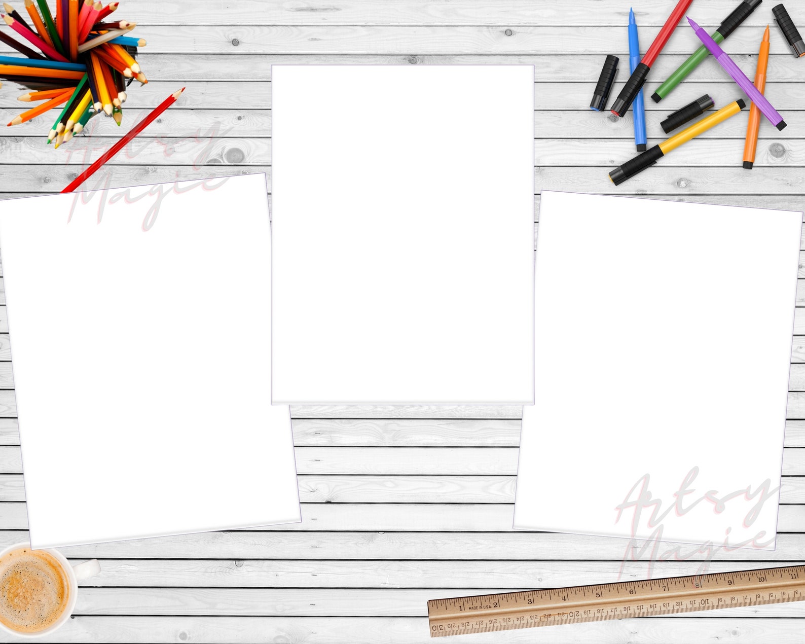 Coloring Pages Mockup Designs, Activity Pages Mock Up, Coloring ...