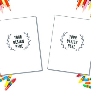 Coloring Pages Mockup Designs, Activity Pages Mock Up, Coloring ...