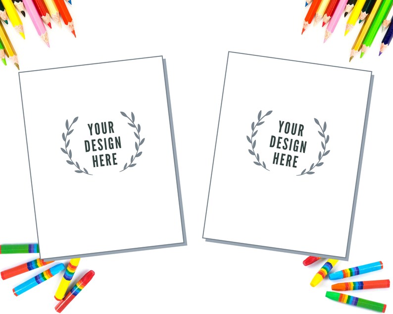 Coloring Pages Mockup Designs, Activity Pages Mock Up, Coloring ...