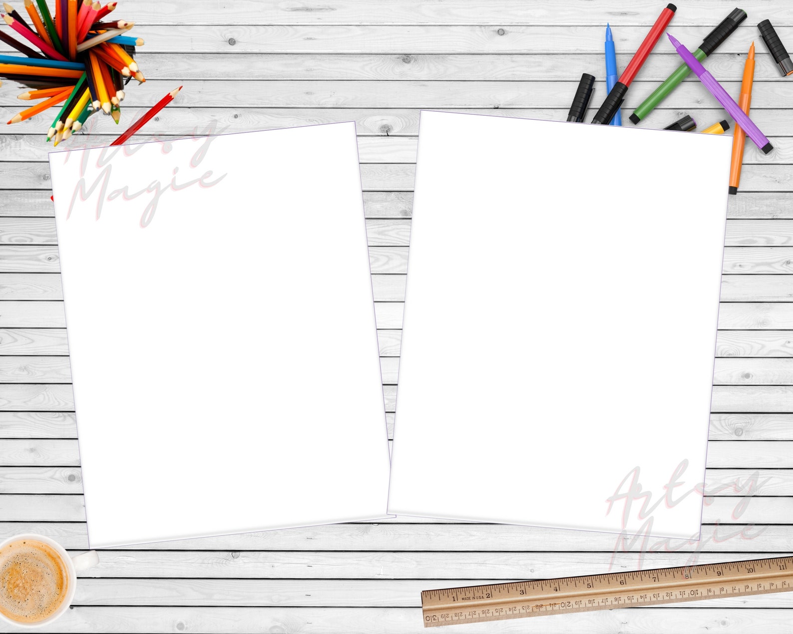 Coloring Pages Mockup Designs, Activity Pages Mock Up, Coloring ...