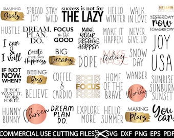 36 Inspirational Quotes SVG Bundle, Motivational Svg, Quote Svg ...