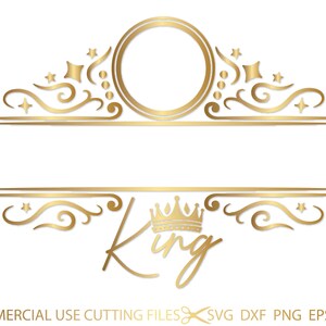 King Queen Frame, Birthday Svg, Printable, Cutting File, Cricut ...