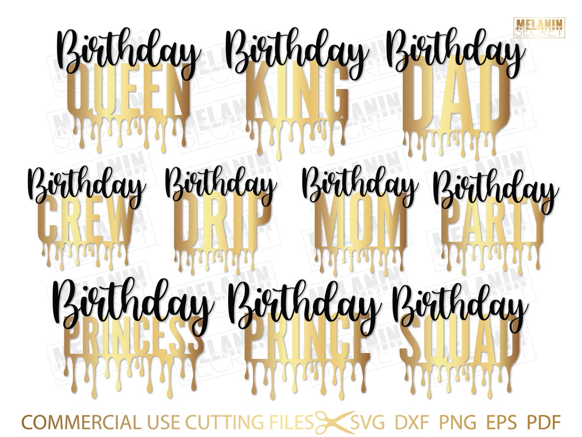 Birthday Drip SVG Birthday Queen Svg Birthday Princess Svg - Etsy