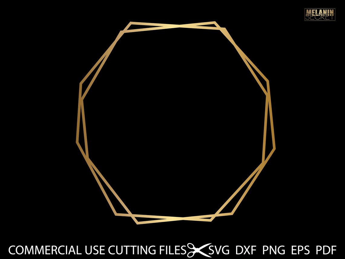 Octagon Wreath SVG Octagon Frame Gold Octagon Monogram SVG - Etsy Singapore