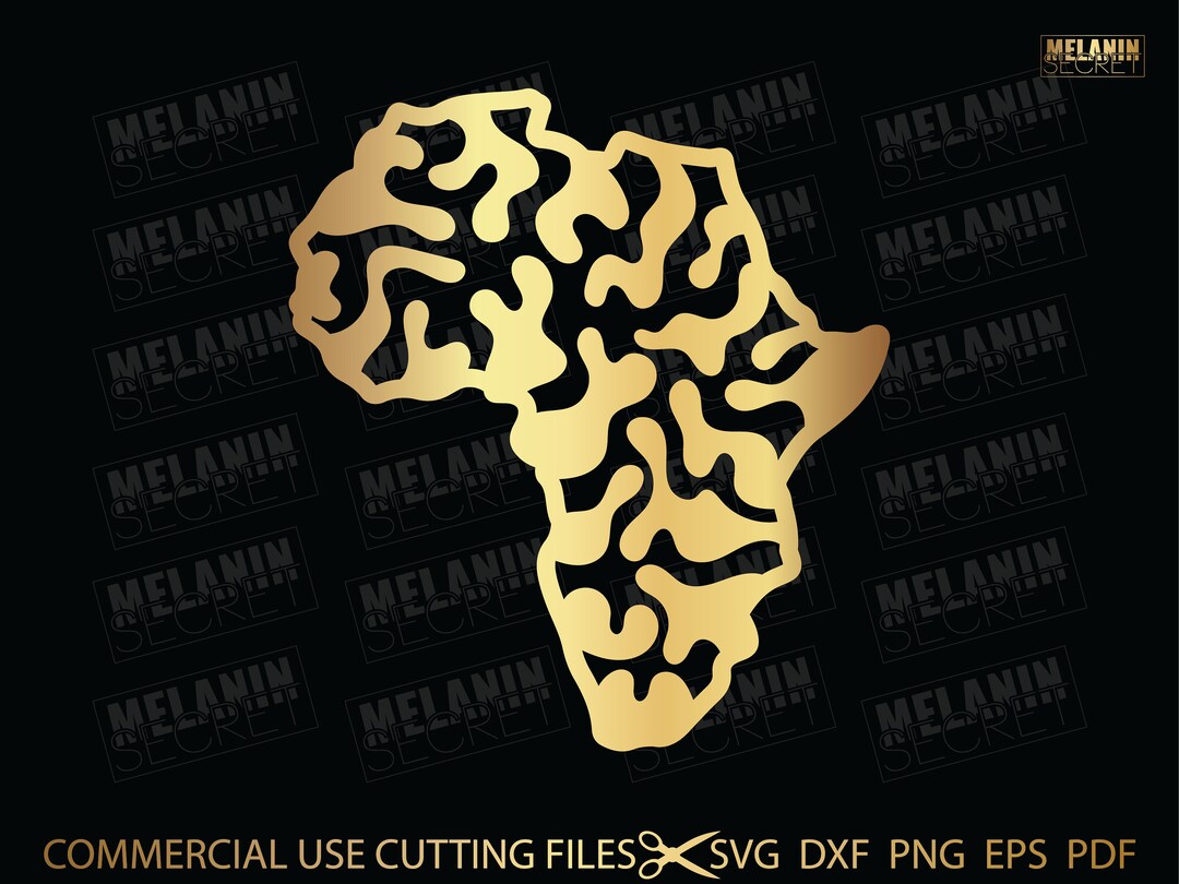 Africa Map Frame SVG Africa Frame Africa Map Monogram SVG - Etsy Canada