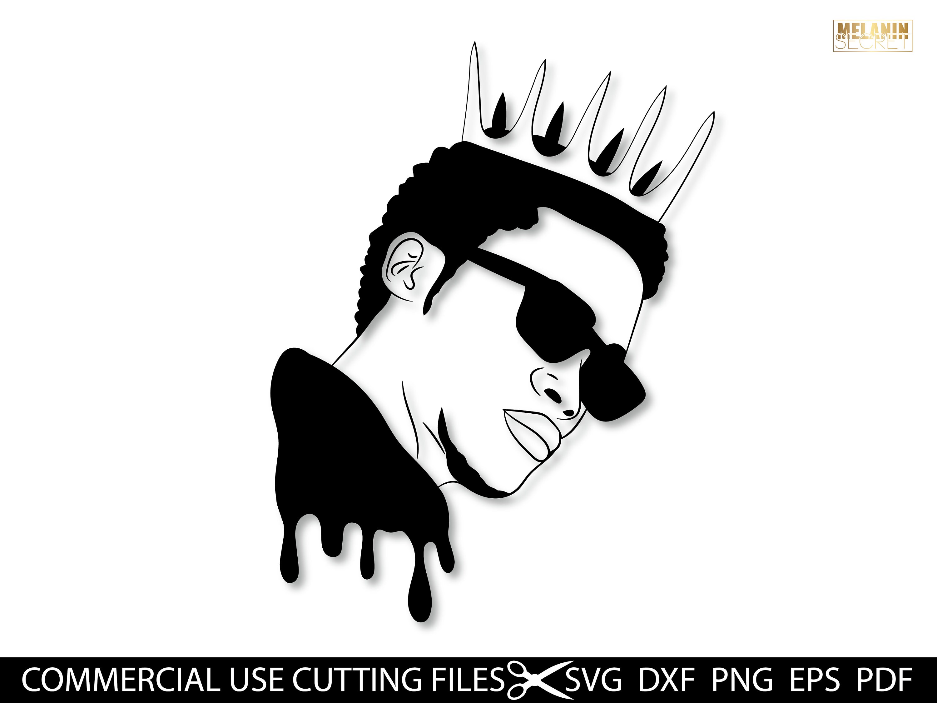 Black Man Svg King With Crown SVG Black Man Crown Svg - Etsy
