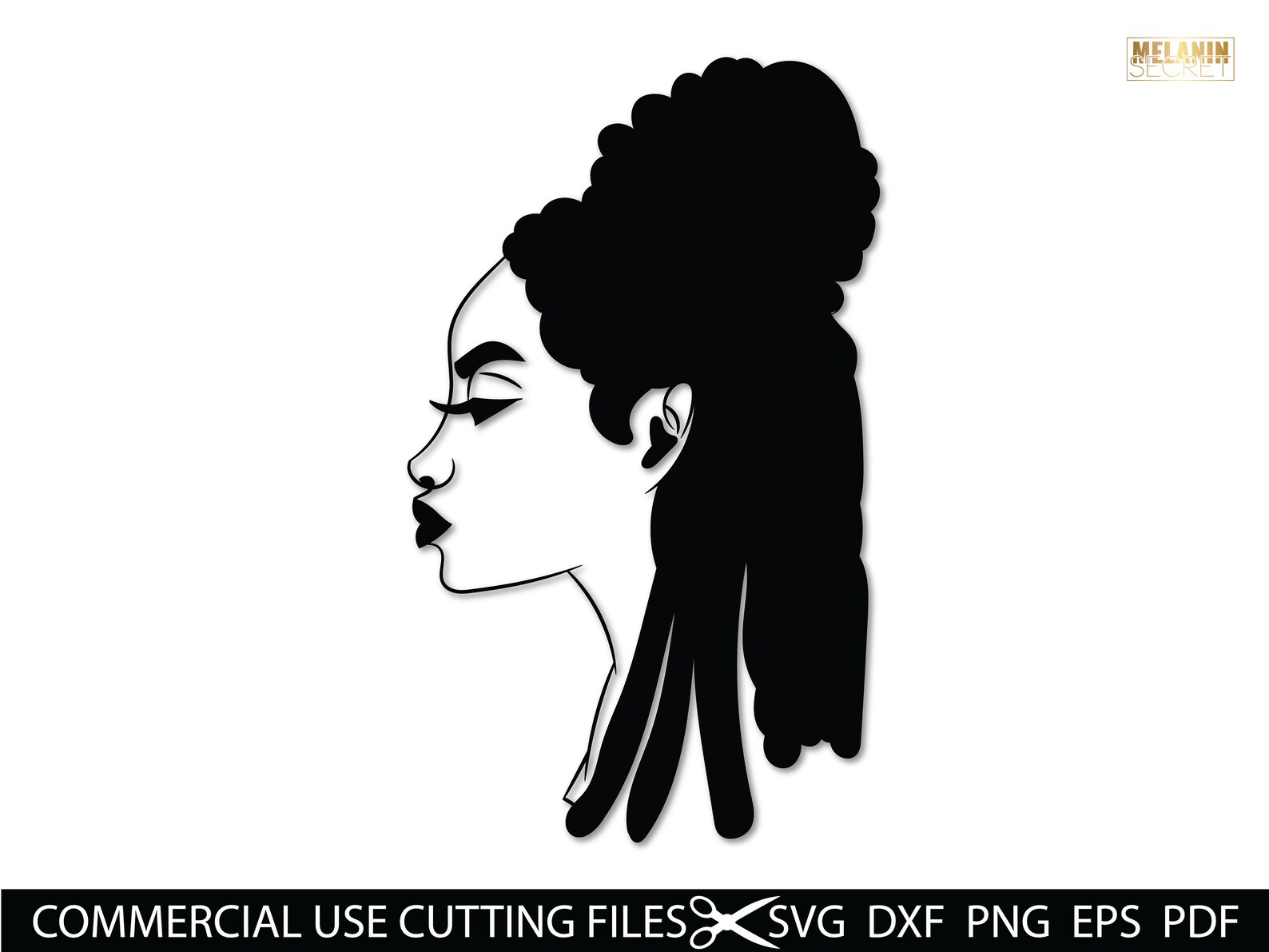 Afro Diva SVG Locs Queen Boss Lady Black Woman Glamour - Etsy