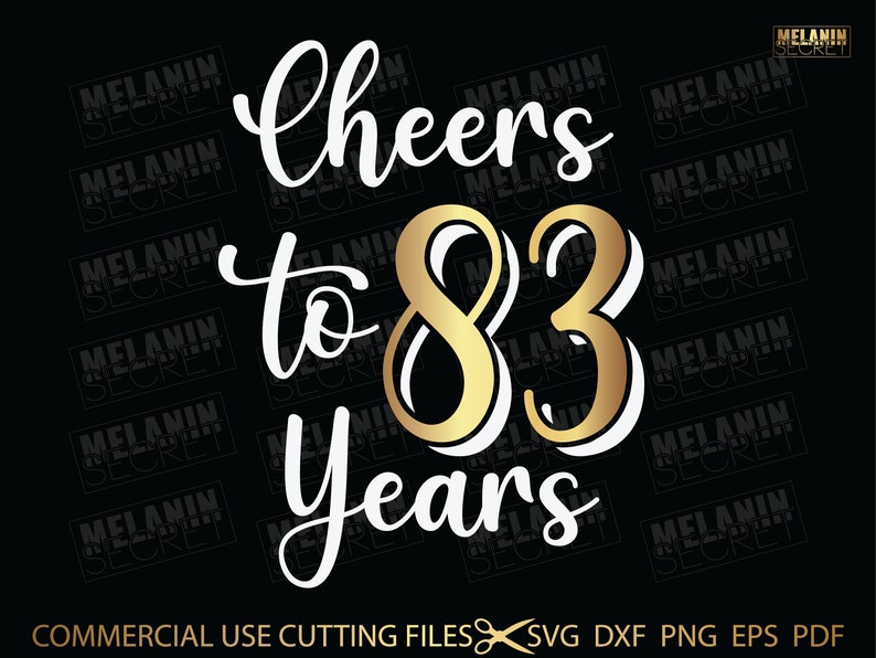 Cheers to 83 Years 83 Birthday Svg 1938 Svg SVG PNG 83 - Etsy