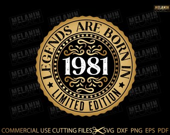 Limited Edition 1981 Svg - Etsy UK