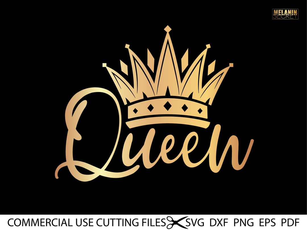 Queen With Crown SVG, Black Woman Crown Svg, Melanin Svg, Afro Svg ...