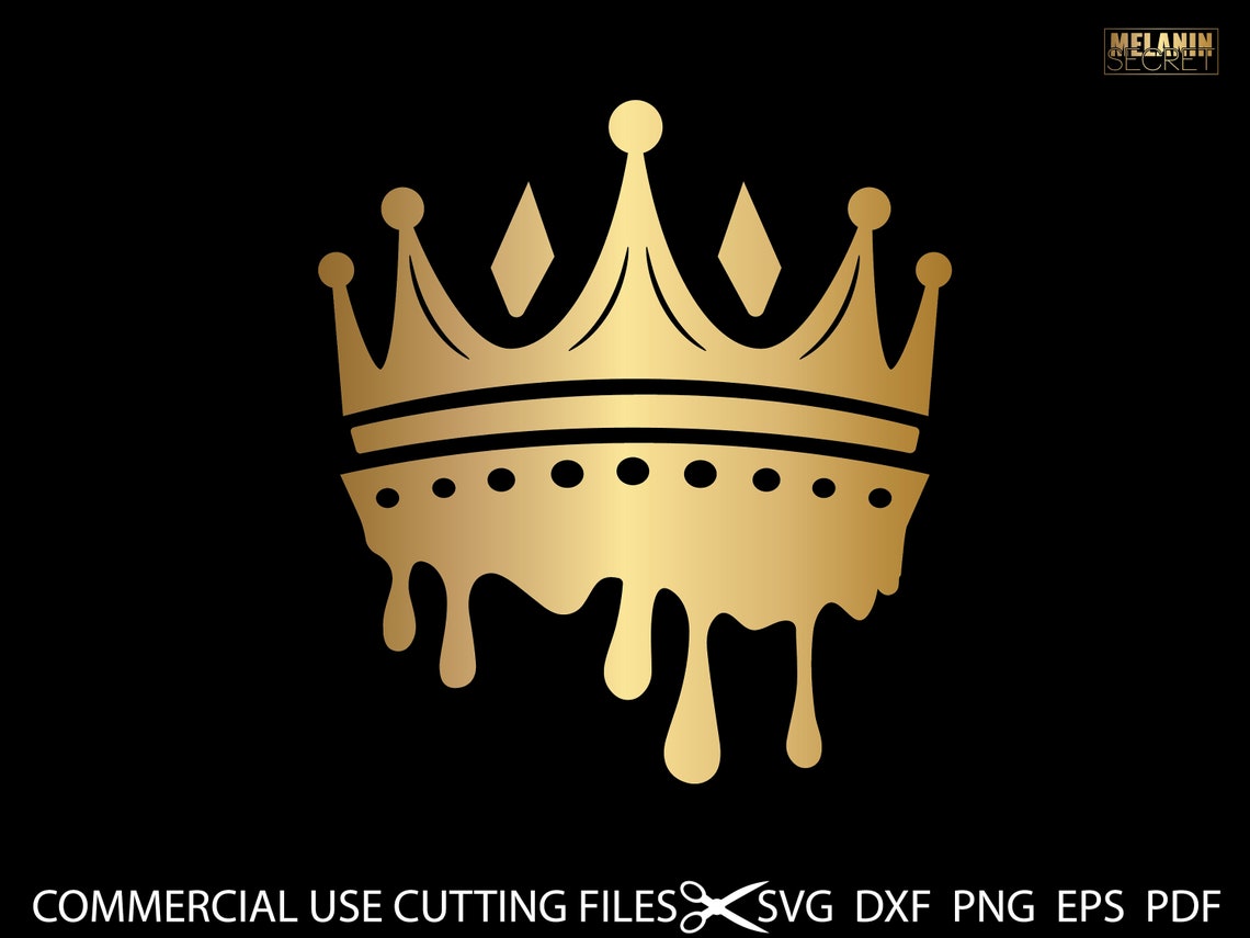 King Crown Drippin SVG Black Man Crown Svg Melanin Svg Afro - Etsy