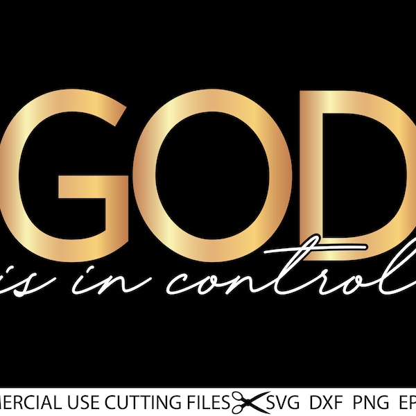 God is in Control Svg - Etsy