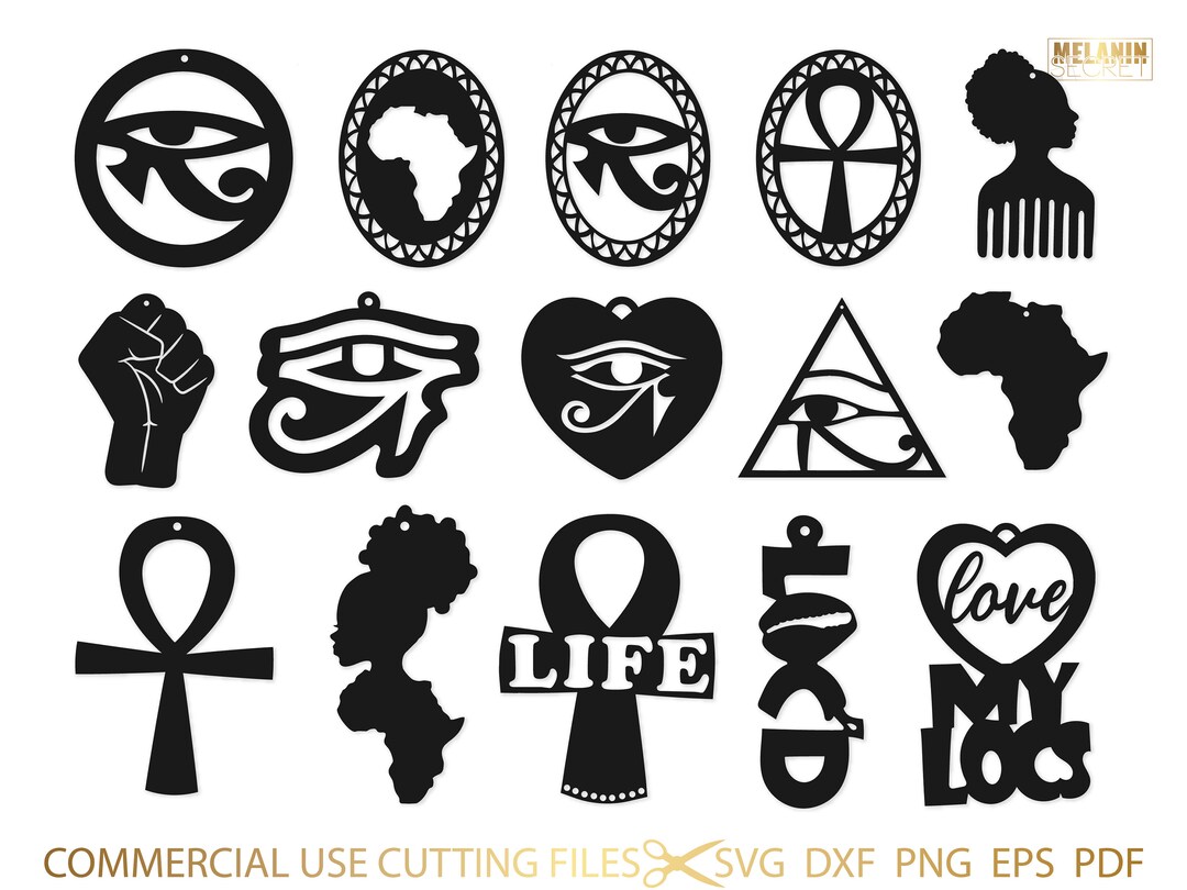 15 Earrings Bundle SVG, Afro Comb Svg, Afro Pick Svg, Afro Svg ...