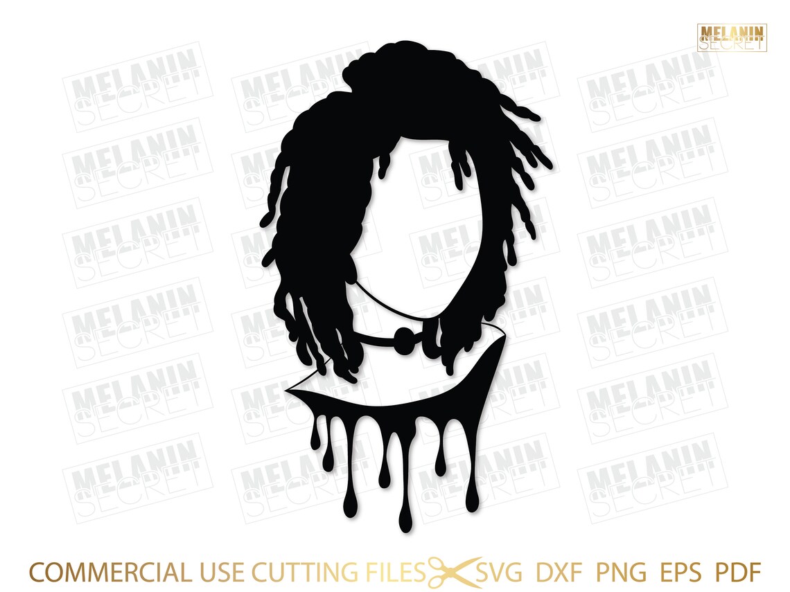 Afro Locs Drip SVG Afro SVG African American Woman Svg Afro | Etsy
