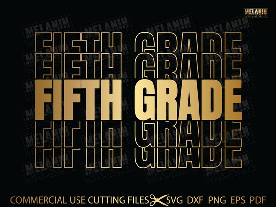 Fifth Grade Svg Back to School Svg Kinder Svg Graduation - Etsy