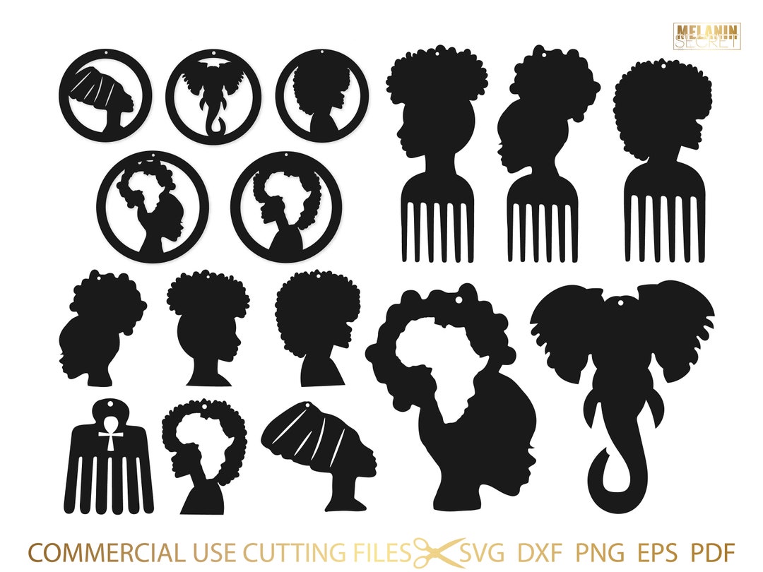 16 Earrings Bundle SVG Afro Comb Svg Afro Pick Svg Afro - Etsy Australia