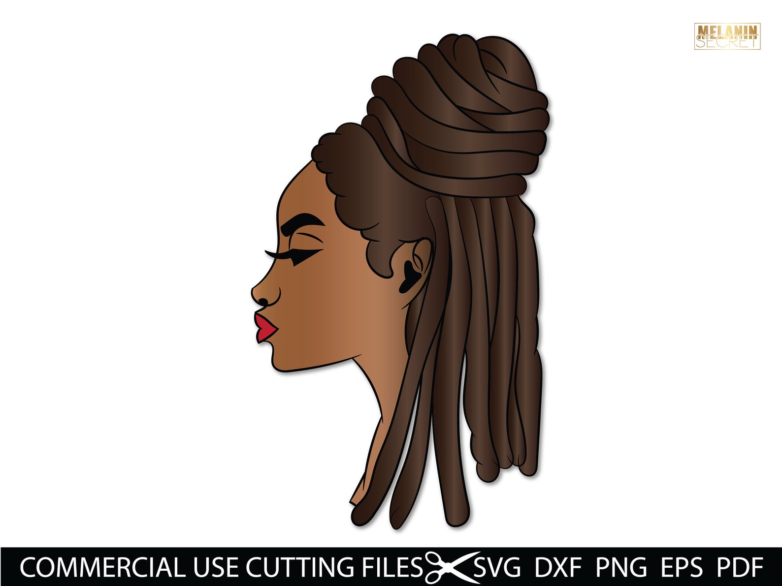 Afro Diva SVG Locs Queen Boss Lady Black Woman Glamour - Etsy