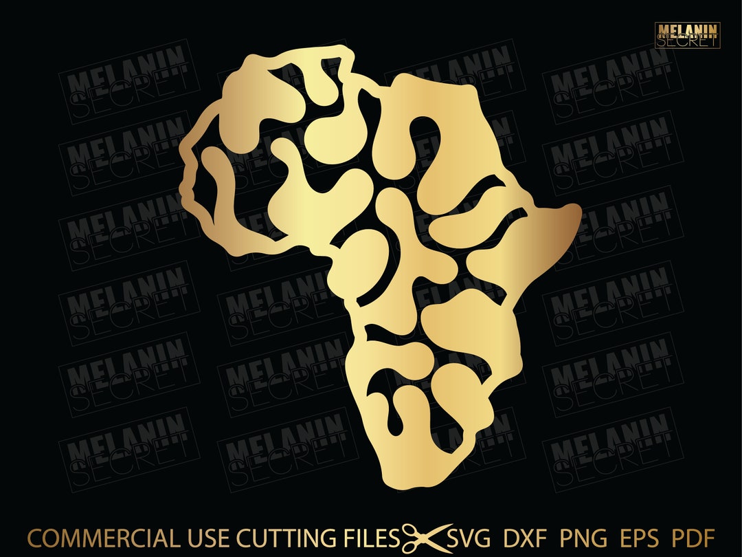 Africa Map Frame SVG Africa Frame Africa Map Monogram SVG - Etsy