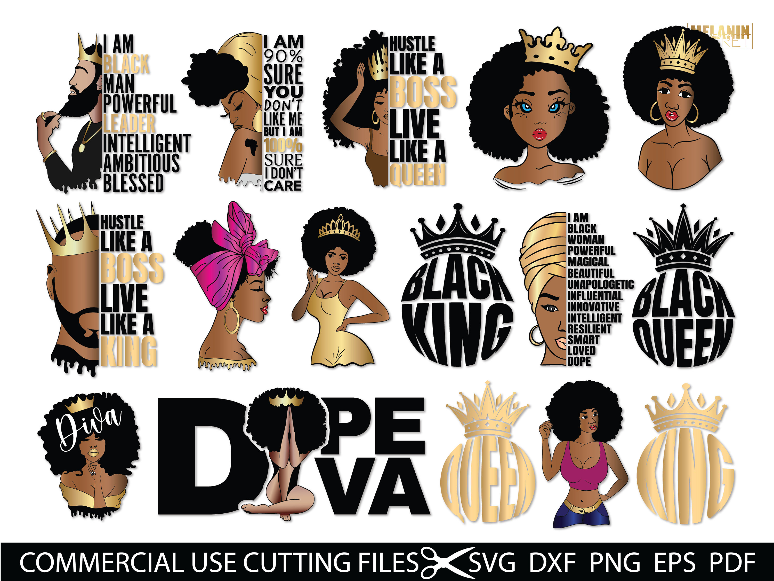 16 Afro Bundle SVG Designs Afro Man Svg Black King Svg Cut - Etsy Canada