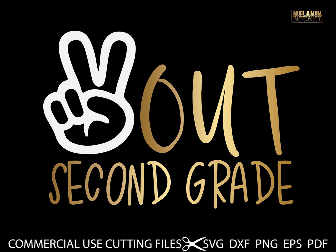 Second Grade SVG Last Day of School Svg Peace Out Second - Etsy