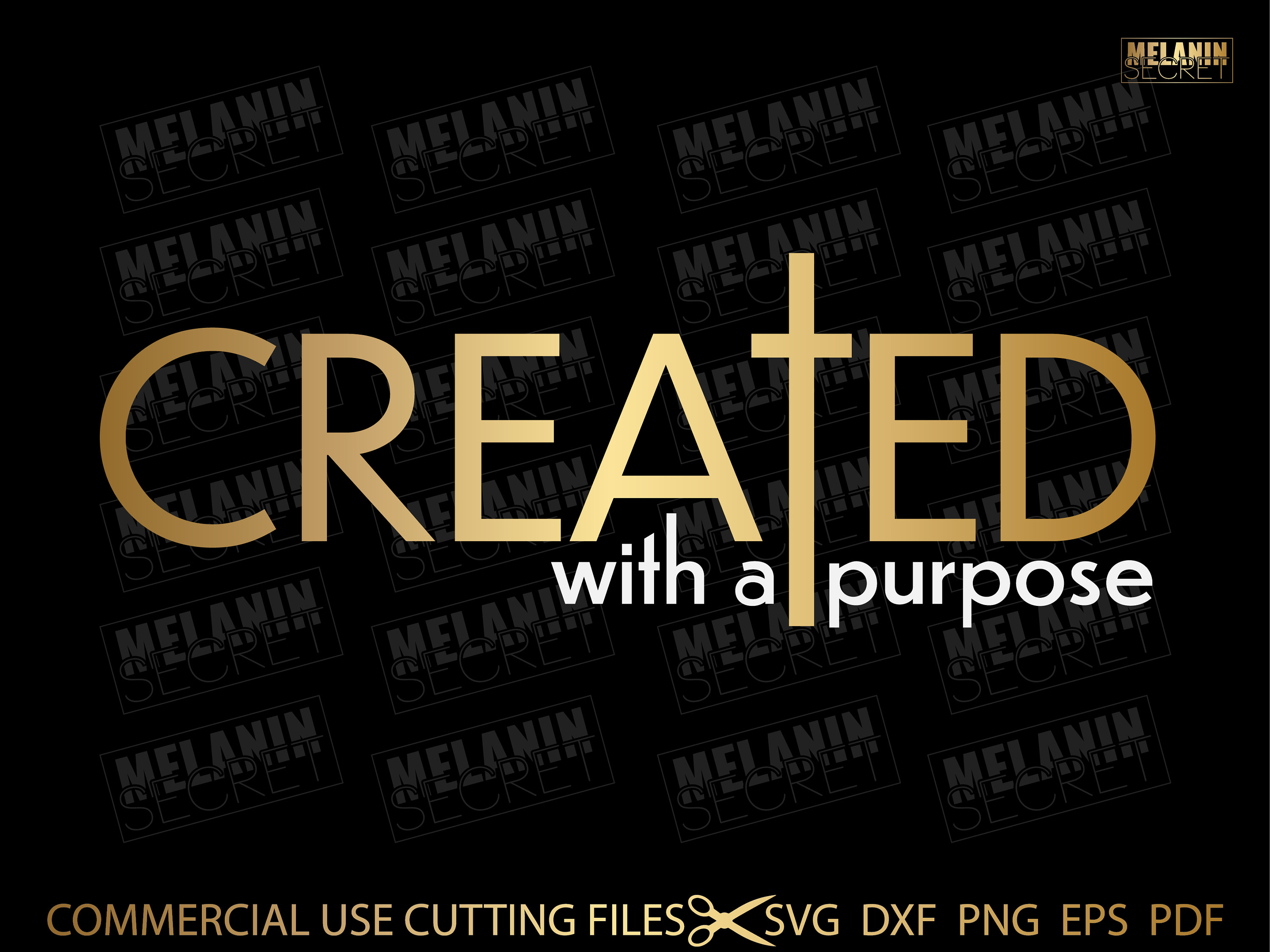 Created With A Purpose Svg Inspirational Svg Success Svg - Etsy