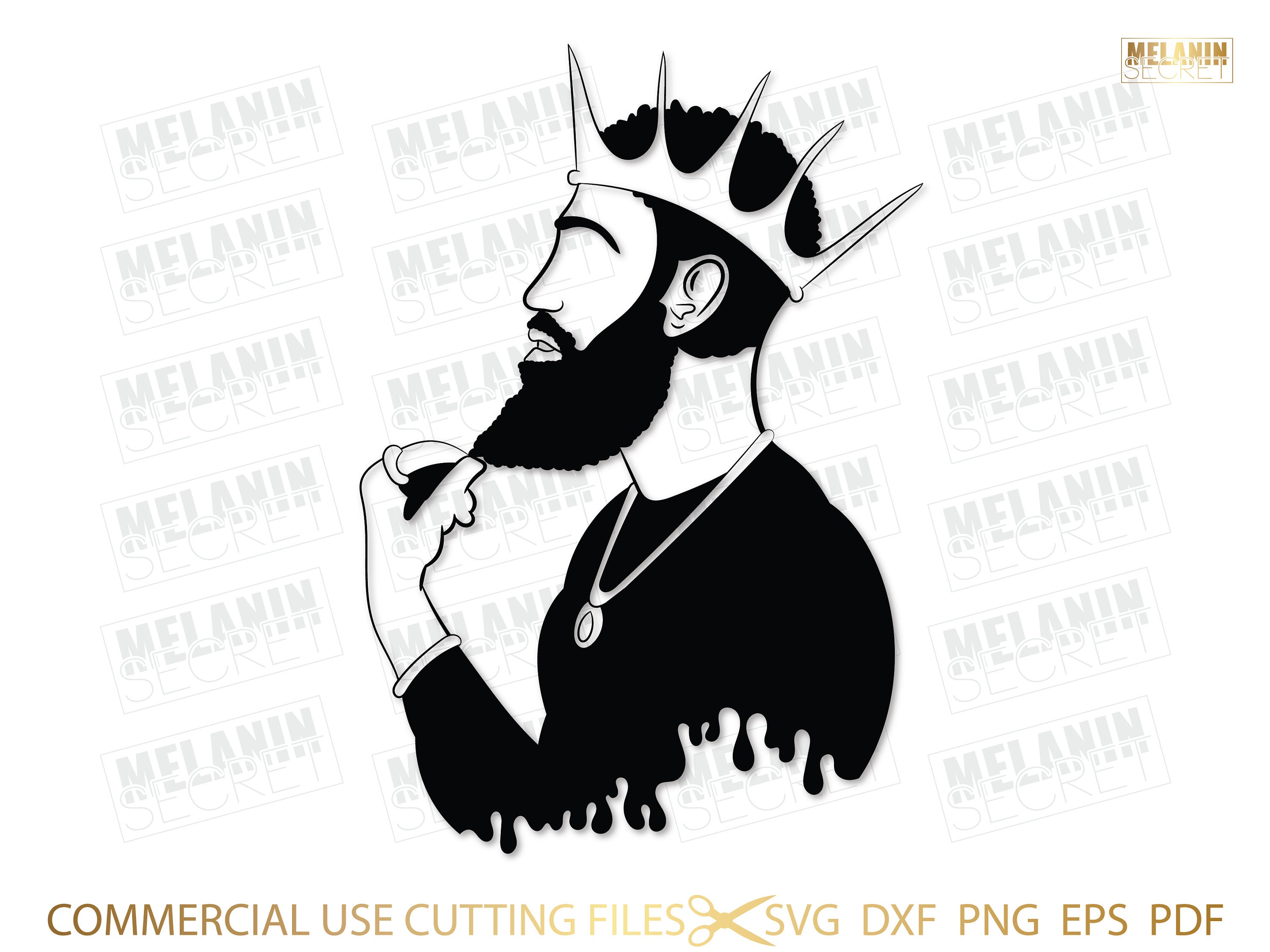 Black Man Svg King With Crown SVG Black Man Crown Svg - Etsy Hong Kong