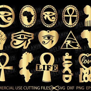 15 Earrings Bundle SVG, Afro Comb Svg, Afro Pick Svg, Afro Svg ...