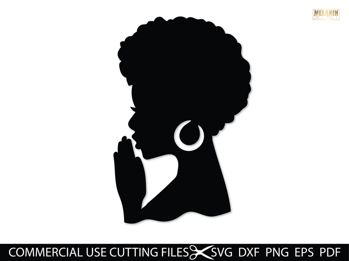Afro Black Woman Praying SVG African American Nubian Melanin | Etsy UK