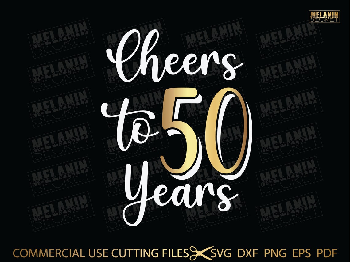 Cheers to 50 Years 50 Birthday Svg 1971 Svg SVG PNG 50 - Etsy