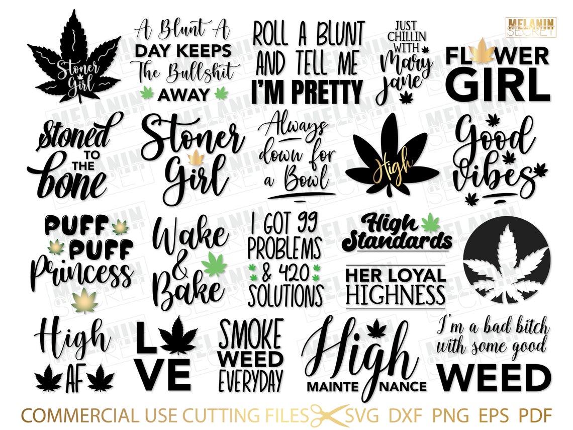 Weed SVG Bundle Marijuana SVG Bundle Cannabis Svg 420 - Etsy