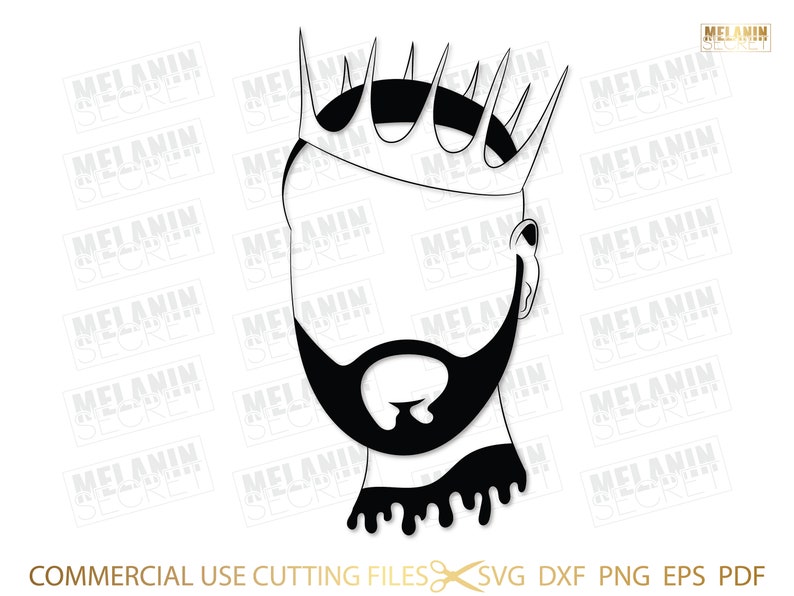 Black Man Svg King With Crown SVG Black Man Crown Svg - Etsy