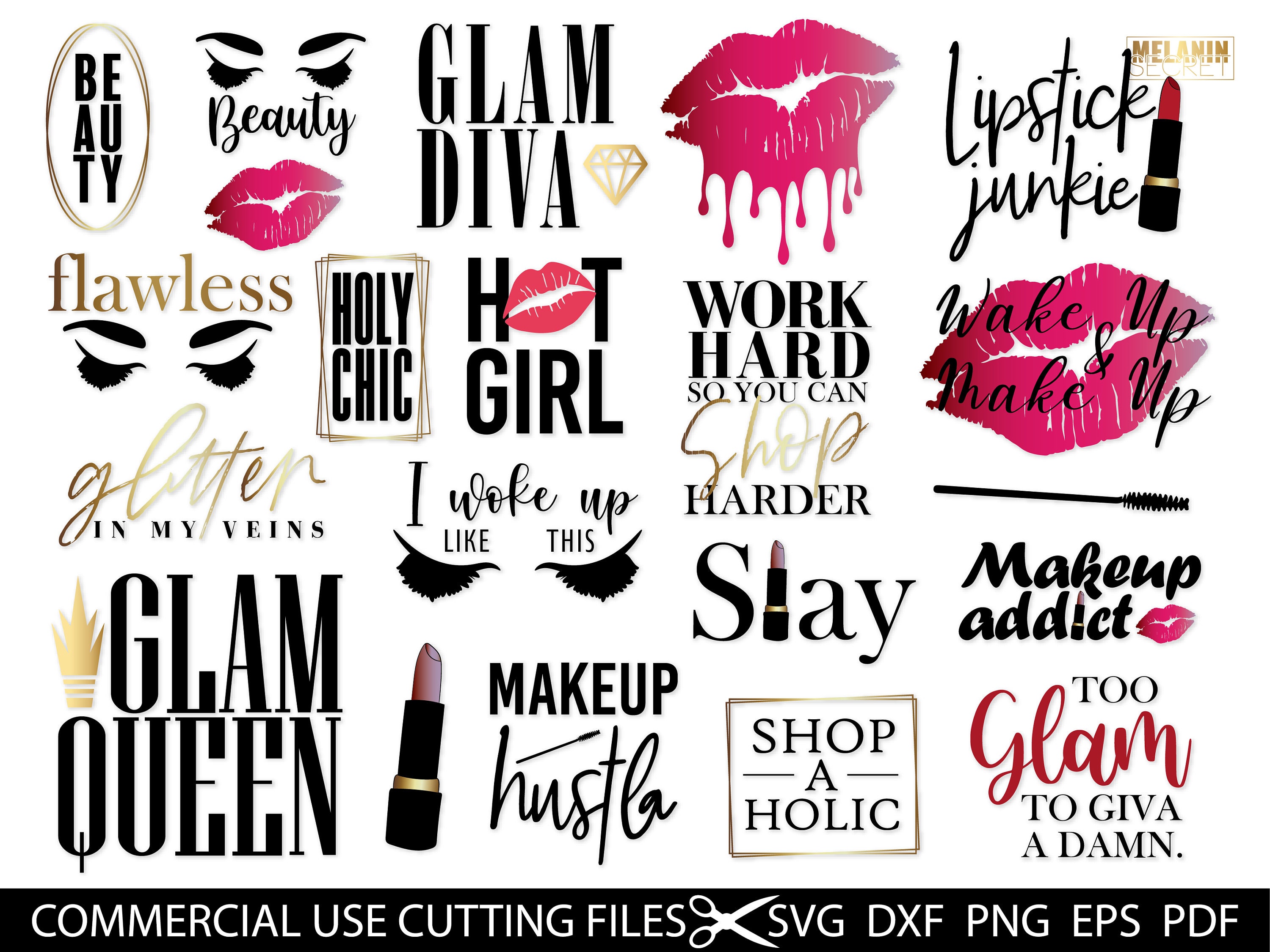 21 Makeup Bundle Svg Beauty Svg Glam Svg Diva Svg Svg - Etsy UK